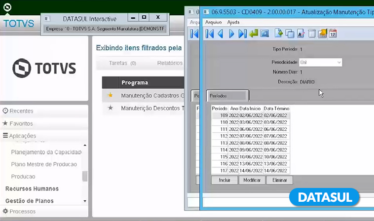 TOTVS Manufatura (Linha Datasul) - Recebimento