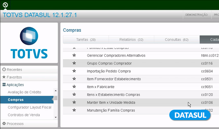 TOTVS Backoffice (Linha Datasul) - Recebimento